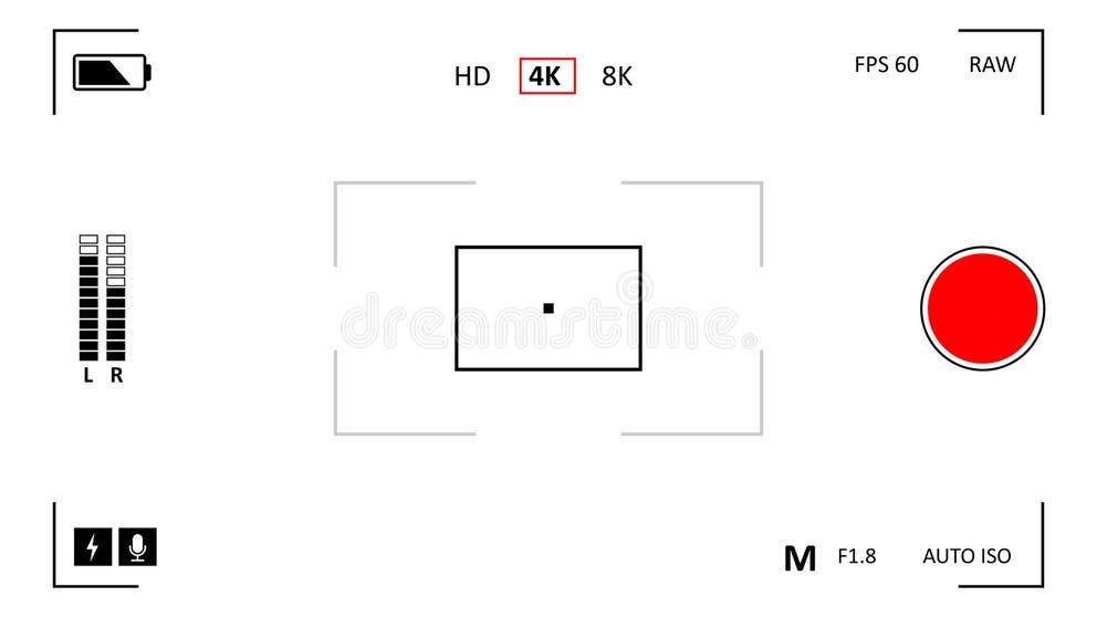 Camera Recording Screen Overlay Stock Illustration - Illustration of ...