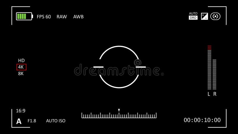 Camera Recording Viewfinder, Screen Overlay Stock Footage - Video of ...