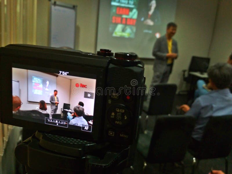 Live Video Recording of Workshop Editorial Stock Image - Image of male ...