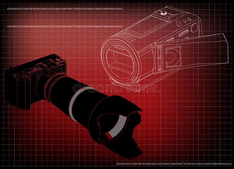 Camera Technical Drawing Stock Illustrations – 454 Camera Technical ...