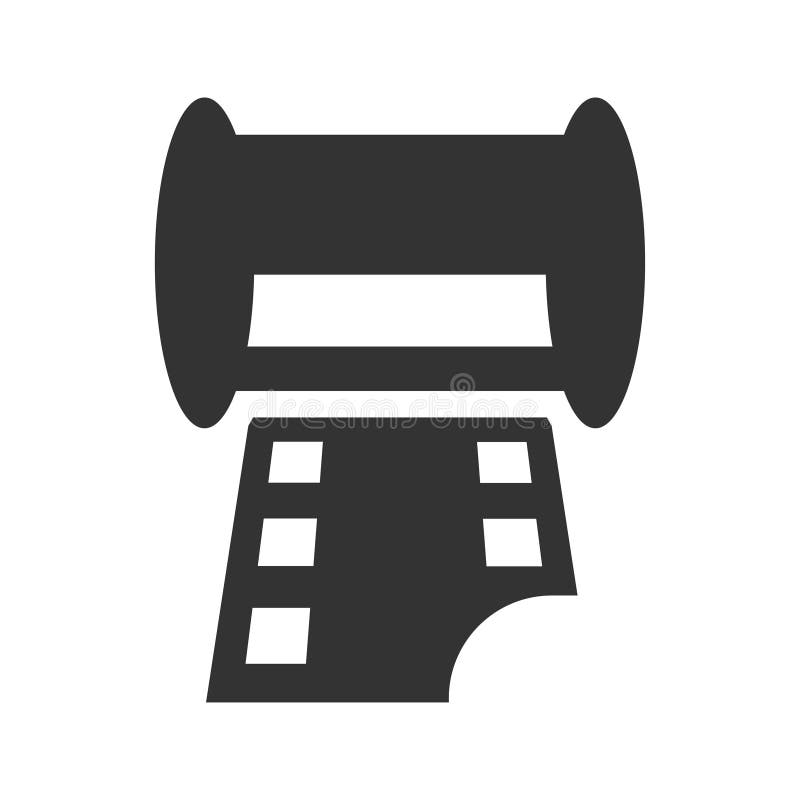 Camera reel icon stock vector. Illustration of symbol - 212679374