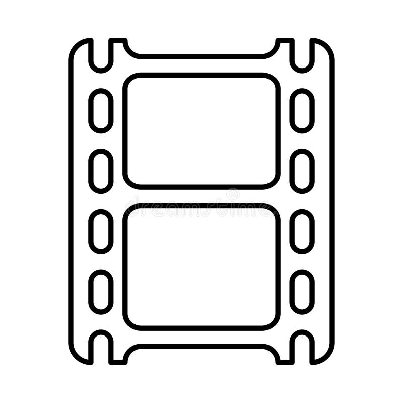 Camera Reel Icon in Outline Style in Outline Style Stock Vector ...