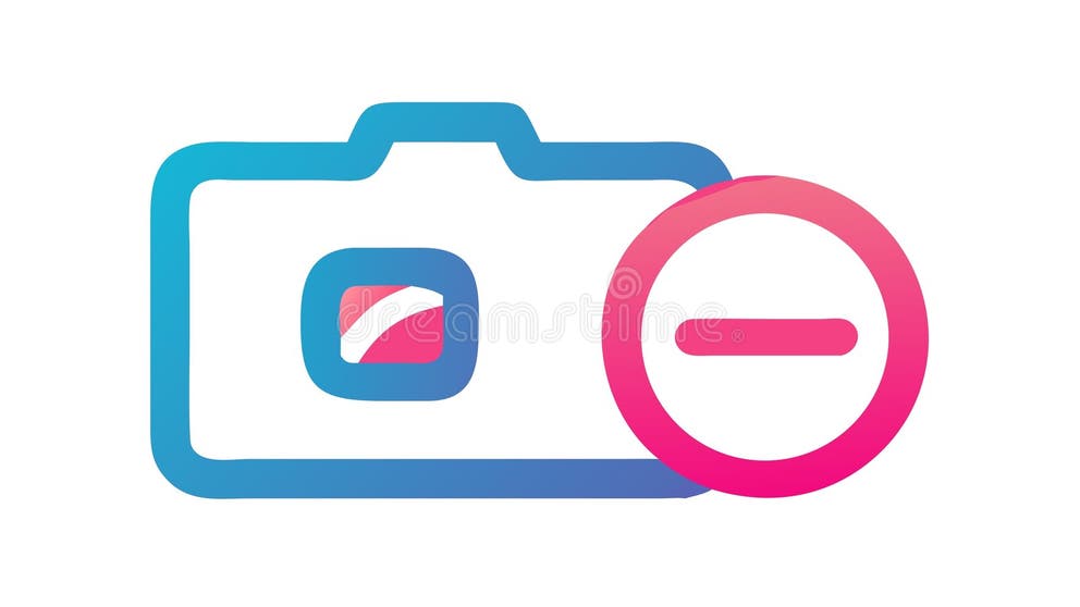 Camera Removal Icon: Delete Photos or Disable Camera Function, Vector ...