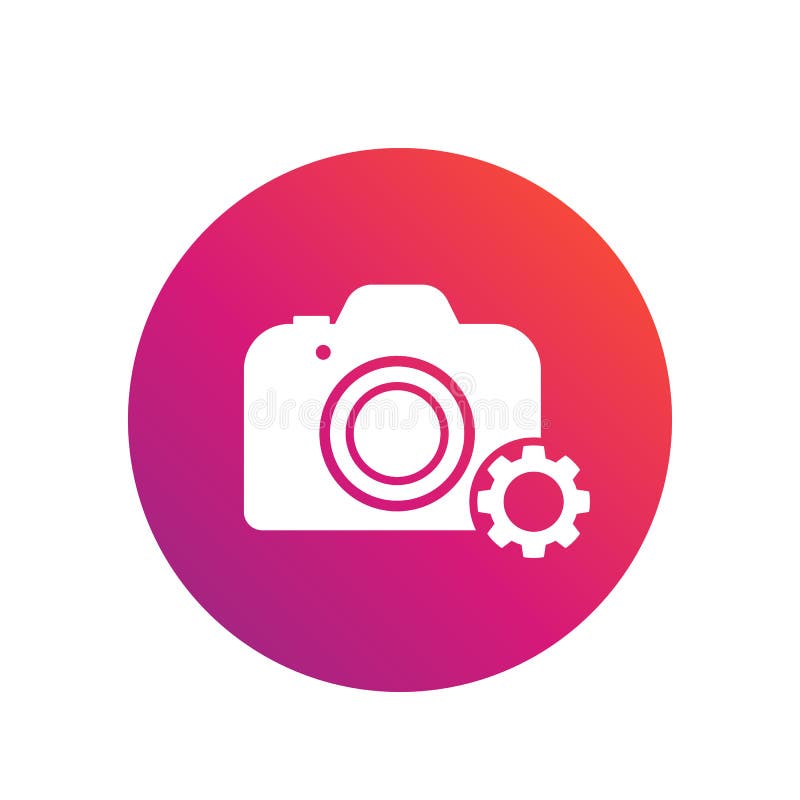 Camera Repair Service Vector Logo on White Stock Vector - Illustration ...