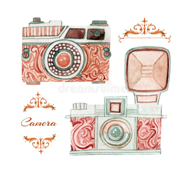 Camera in retro style stock illustration. Illustration of catch - 62484578