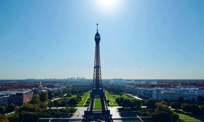 Camera Rising Over the Eiffel Tower in Paris AI Stock Video - Video of ...