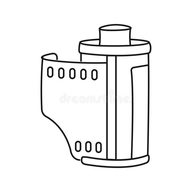 Camera Roll, Camera Film Icon Stock Vector - Illustration of deposit ...