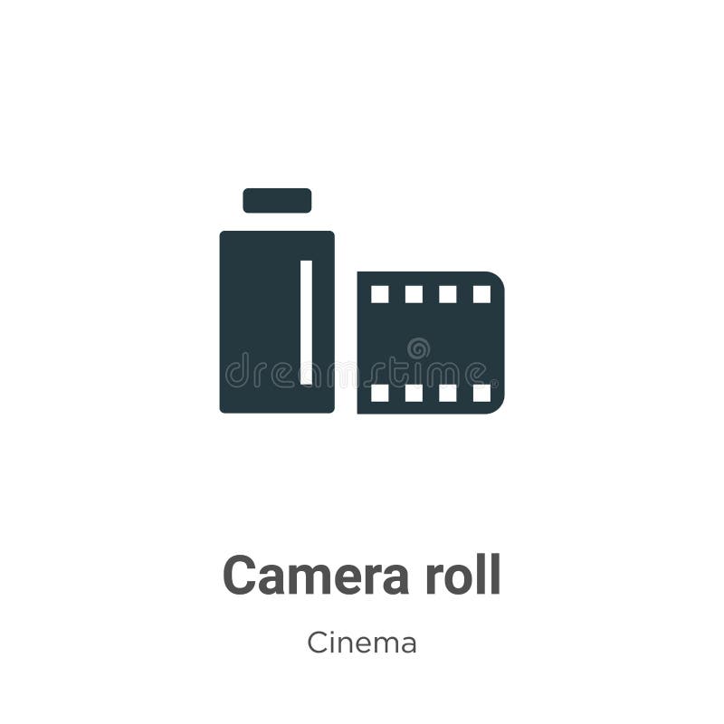 Camera Roll Vector Icon on White Background. Flat Vector Camera Roll ...