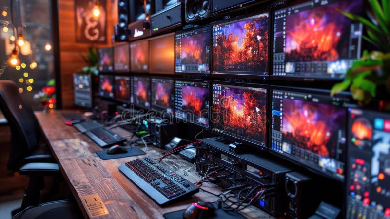 Camera Room for Video Editing Stock Photo - Image of sound, studio ...