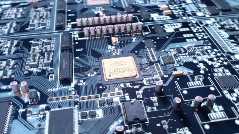 Quantum Processor Concept with Quantum Qubits Circuit Boards in Layers ...