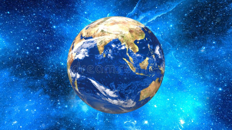 Blue Space Around the Planet Earth Stock Footage - Video of star ...