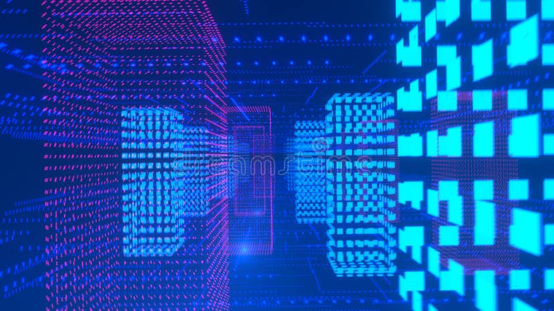 Camera Rotation and Movement through Abstract Patterns. 3d Render Stock ...