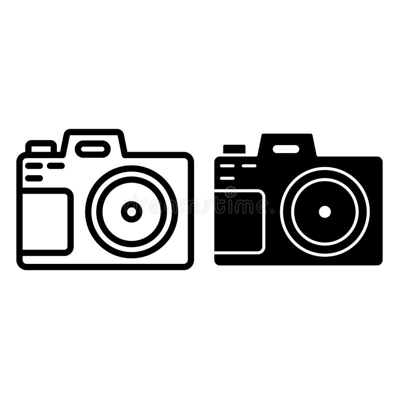 Camera S Front View Solid Icon. Photo Camera Vector Illustration ...