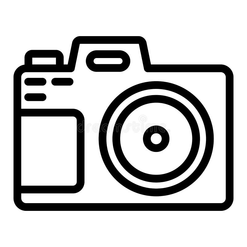 Camera S Front View Solid Icon. Photo Camera Vector Illustration ...