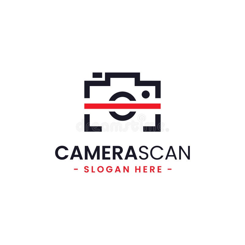 Camera Scan Logo Design Template Stock Vector - Illustration of data ...