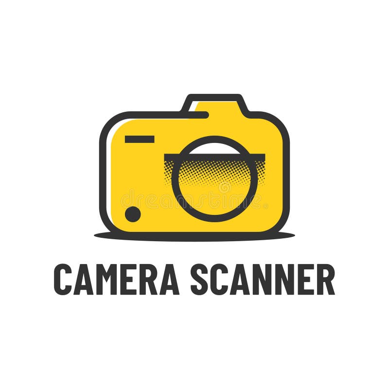 Camera Scanner Flat Minimalist Logo Design Stock Illustration ...