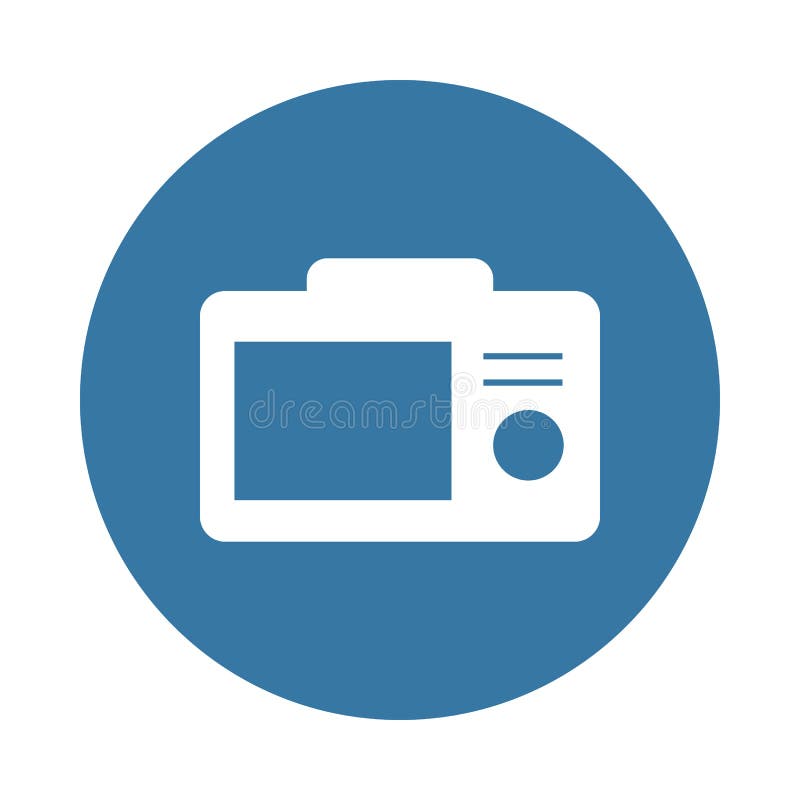 Camera Screen Icon in Badge Style Stock Illustration - Illustration of ...