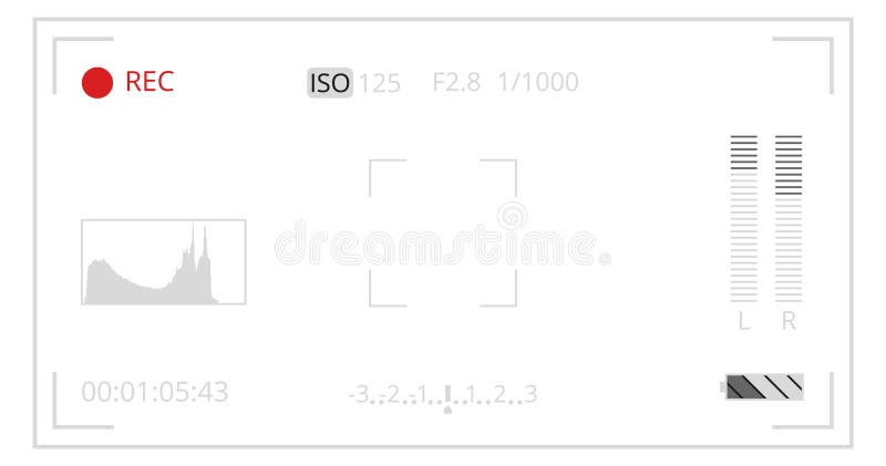 Camera Screen Interface Elements. Video Recording Ui Stock Vector ...