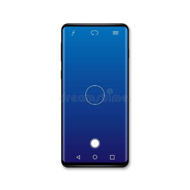 Camera Screen of Mobile Cellphone Interface Stock Illustration ...