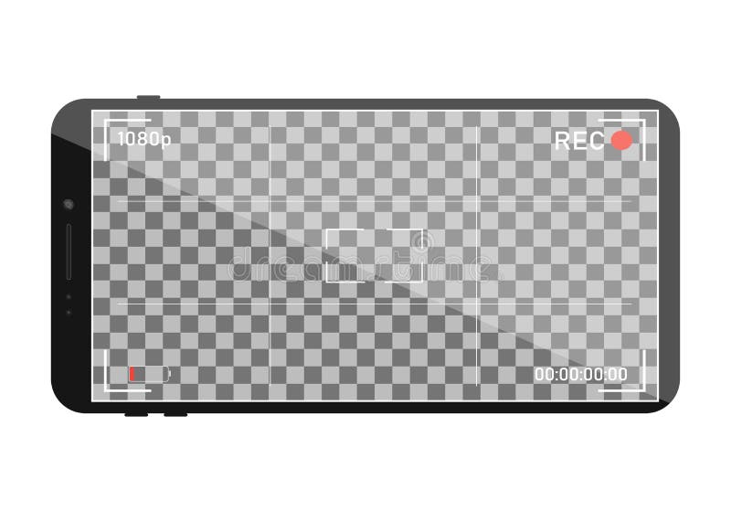 Camera Screen on Phone, Mobile Device Design, Vector Illustration Stock ...