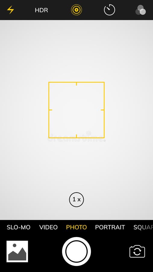 Camera Screen Phone Mobile Interface App. Smartphone Photo Viewfinder ...