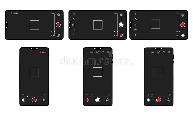 Camera Screen Phone Mobile Interface App. Smartphone Photo Viewfinder ...