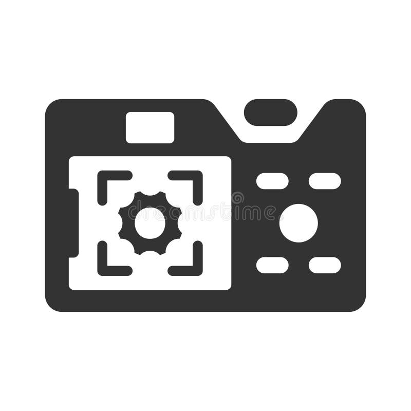 Camera Screen Settings Icon Stock Vector - Illustration of screen, gear ...