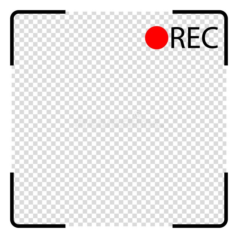 Camera Screen Showing Recording is in Progress Stock Vector ...