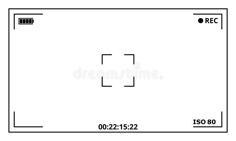 Camera Screen Template. Camera Interface Isolated on White Background ...