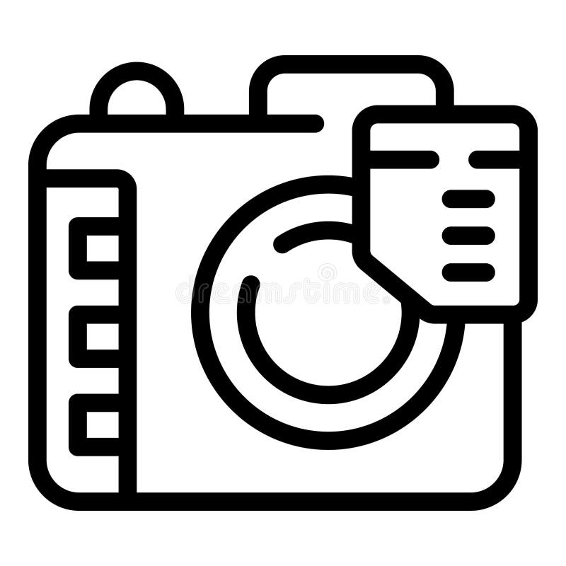Camera SD Card Icon Outline Vector. Memory Photo Camera Stock ...