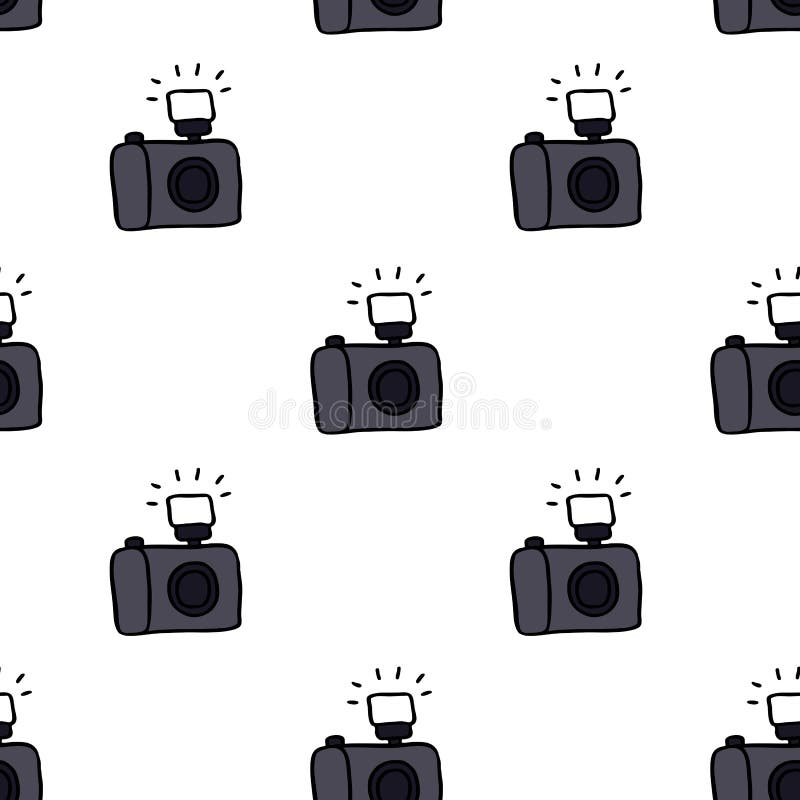 Camera doodle icon stock illustration. Illustration of equipment ...