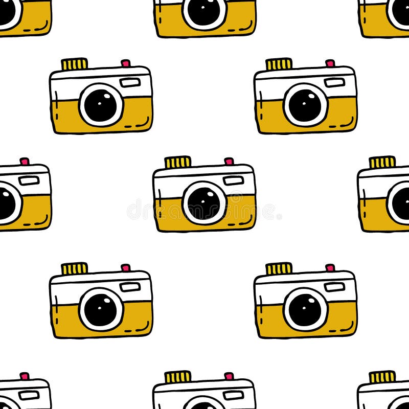 Camera doodle icon stock illustration. Illustration of equipment ...