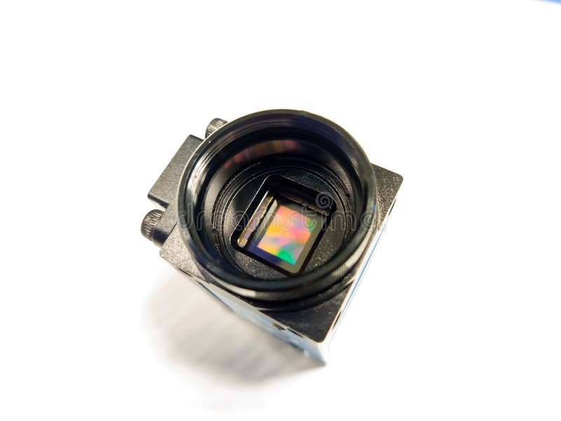 Camera Sensor Area Reflecting Light Stock Photo - Image of reflecting ...
