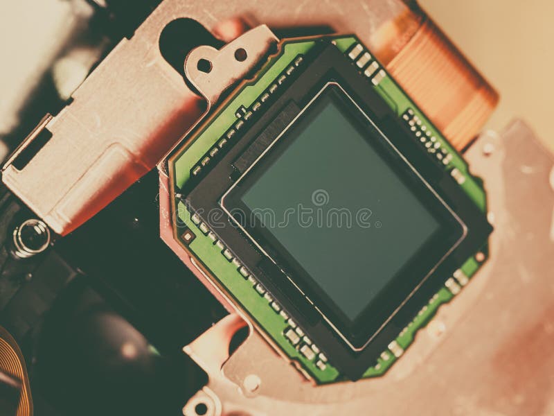 Camera Sensor Matrix Close Up Stock Image - Image of component, closeup ...