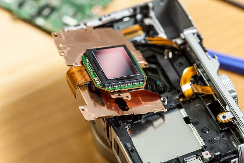 Camera Sensor Matrix Close Up Stock Image - Image of component, digital ...