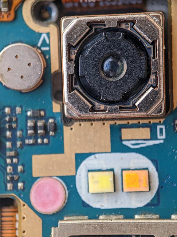 Camera Sensor in the Motherboard of a Mobile Phone Stock Photo - Image ...