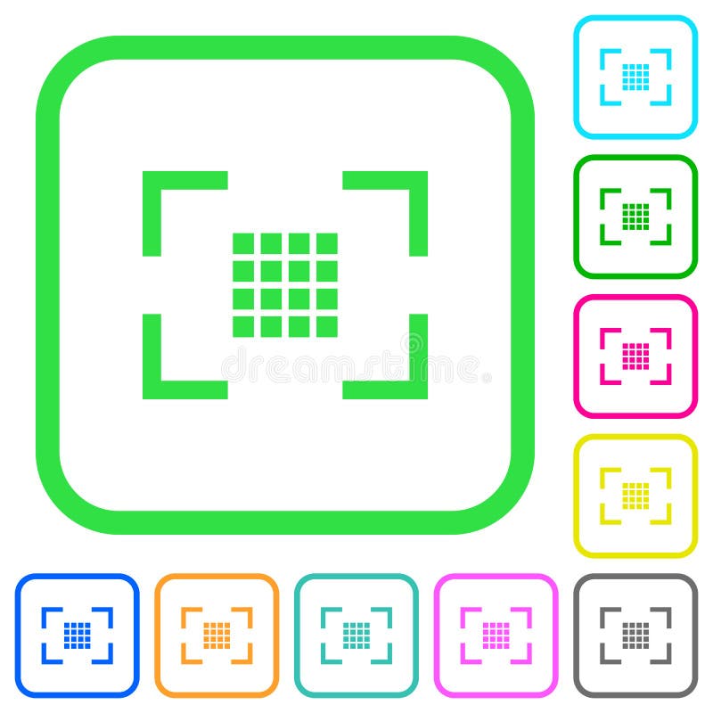 Camera Sensor Settings Vivid Colored Flat Icons Stock Vector ...