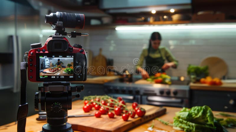 The Camera Filming in Kitchen. AI Generated Stock Image - Image of ...