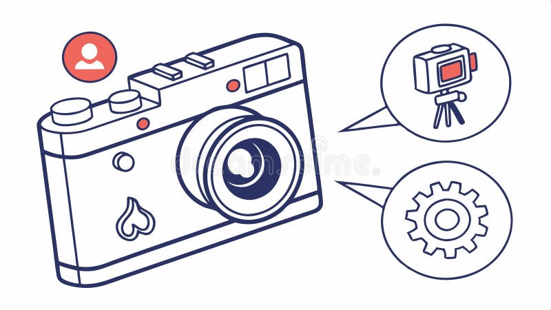 Camera with Settings, Photography Controls and Adjustment Tool Vector ...