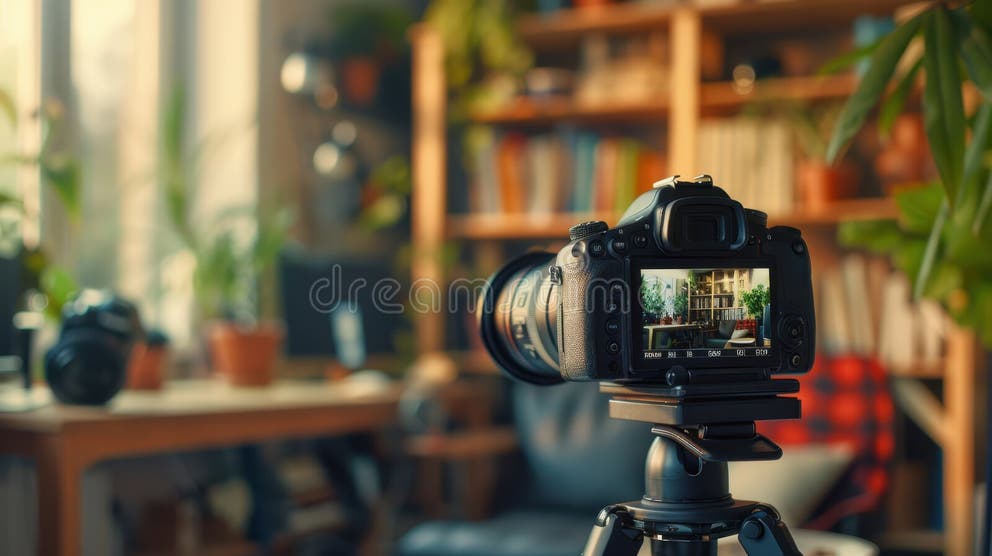 The Camera Setup Indoors. AI Generated Stock Photo - Image of creative ...