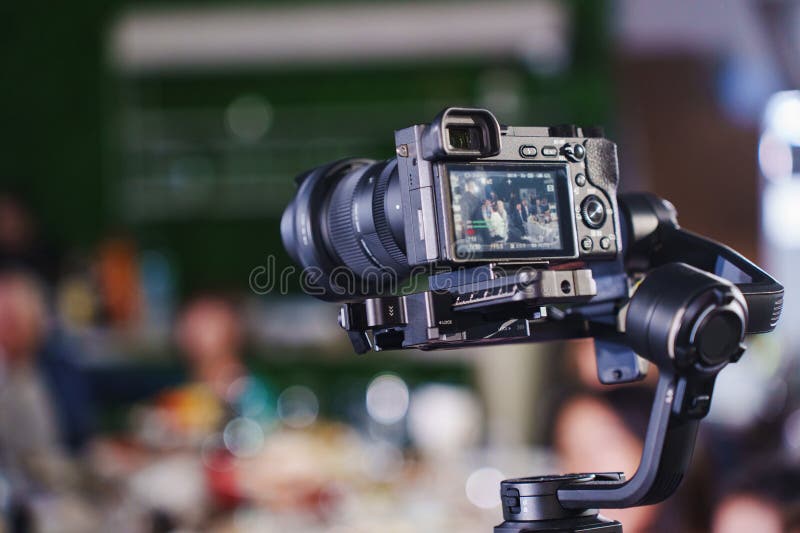 Camera Setup on Tripod during Event for Capturing Moments and Memories ...