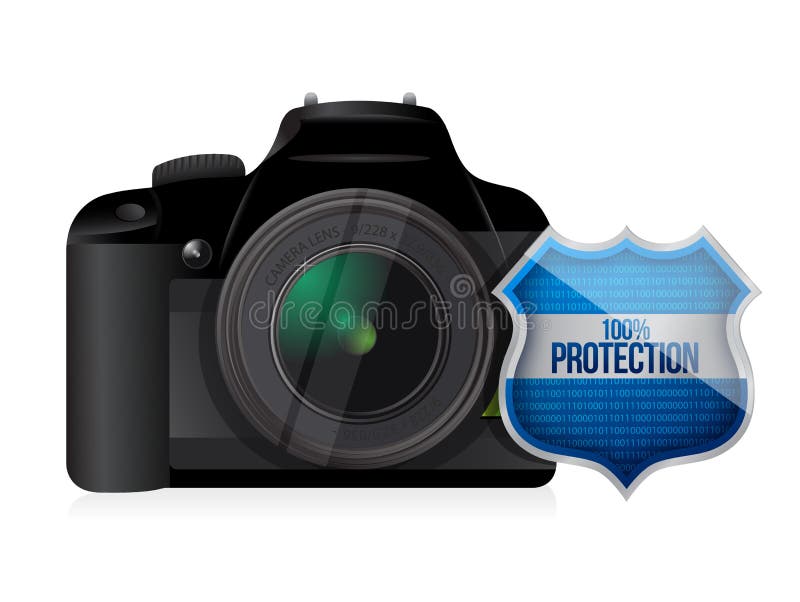 Camera Shield Security Protector Stock Illustration - Illustration of ...
