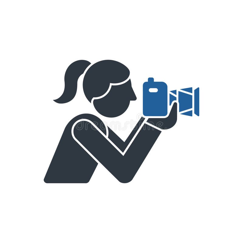 Camera Shoot Icon stock vector. Illustration of woman - 349840035