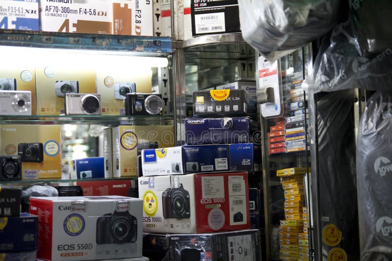 Digital Cameras Sales Department in a Supermarket Editorial Image ...