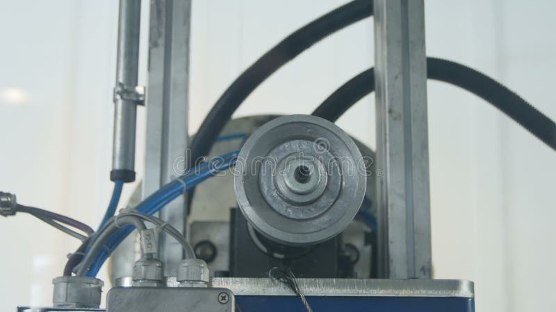 Camera Shows Special Mechanism Rotating Plastic Container Stock Footage ...