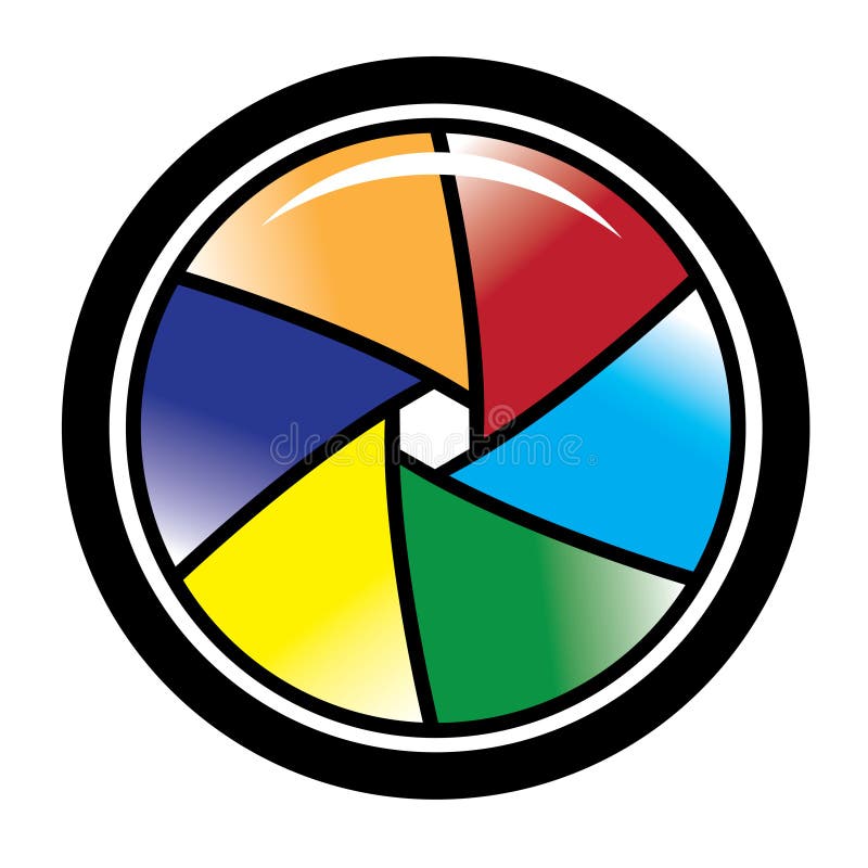 Camera Shutter Apertures Over Black Stock Vector - Illustration of ...