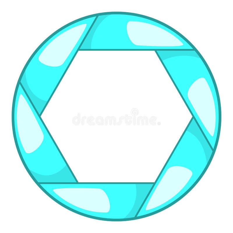 Camera Shutter Aperture Icon, Cartoon Style Stock Vector - Illustration ...