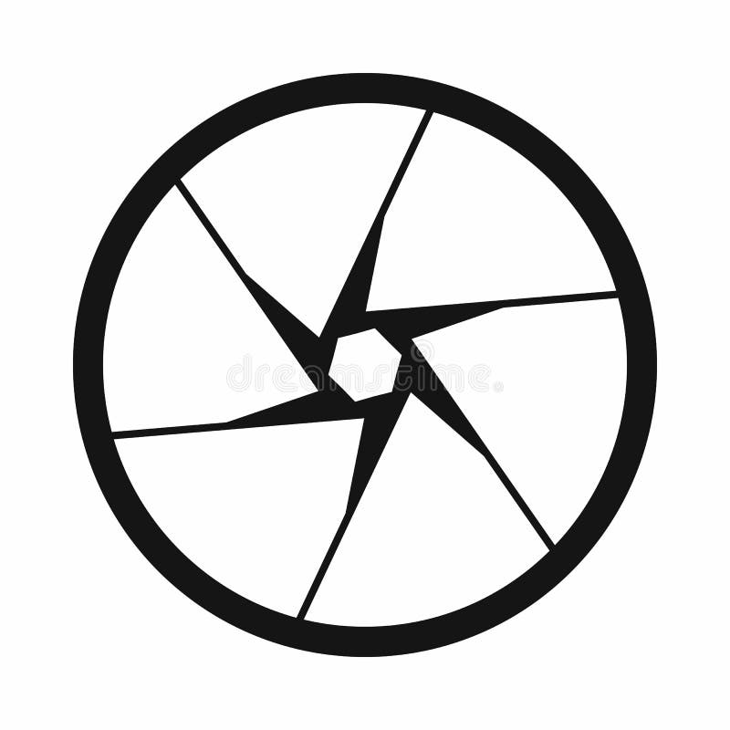 Camera Shutter Aperture Icon, Simple Style Stock Illustration ...