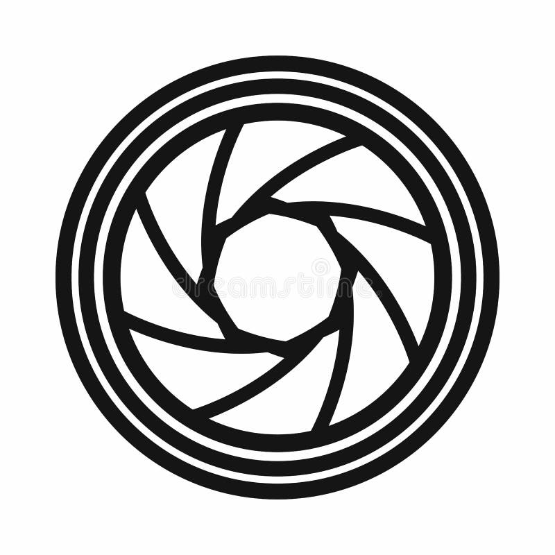 Camera Shutter Aperture Icon, Simple Style Stock Illustration ...