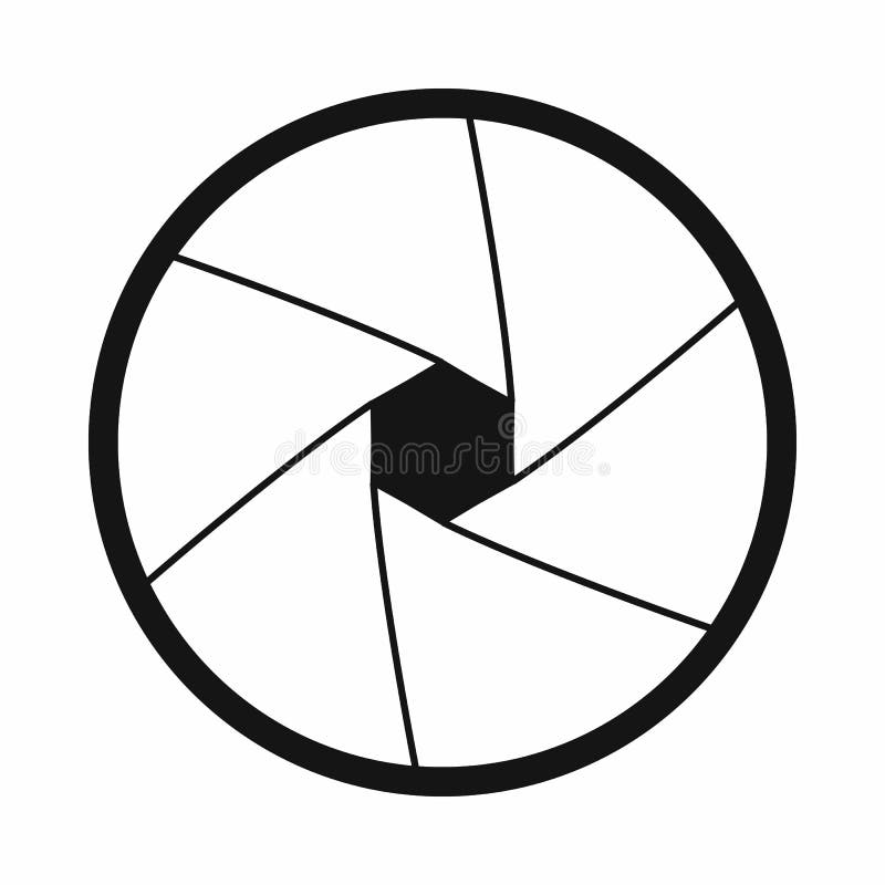 Camera Shutter Aperture Icon, Simple Style Stock Vector - Illustration ...